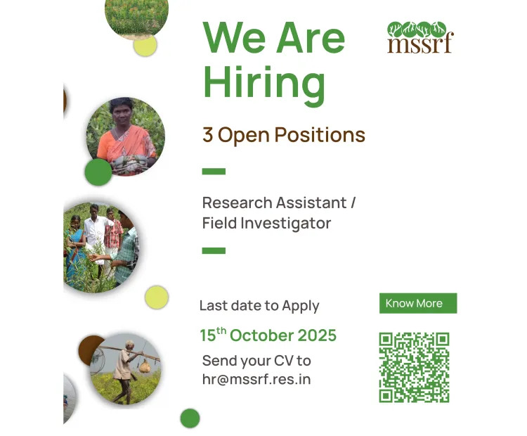 Careers | M S Swaminathan Research Foundation